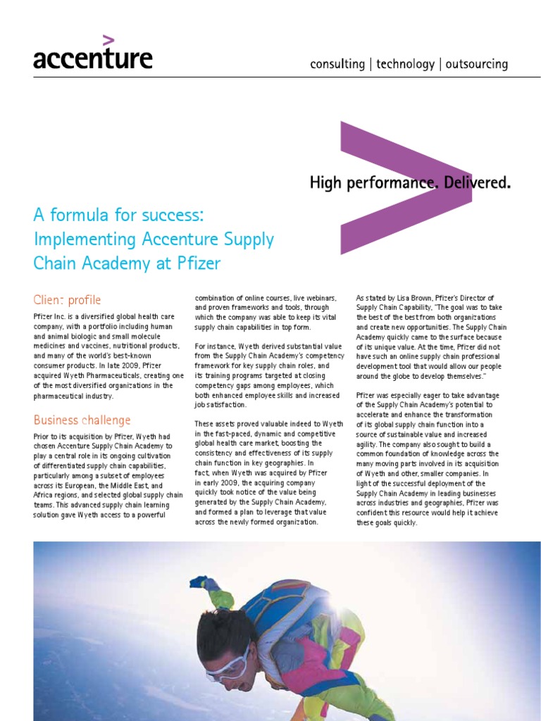 Pfizer Supply Chain Academy Success Story | PDF | Supply Chain | Supply ...