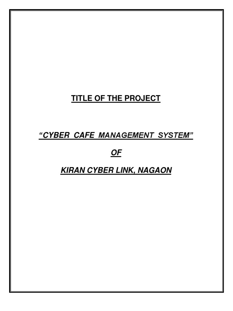 Cyber Cafe Management System Overview | PDF | Software Testing | Data Model