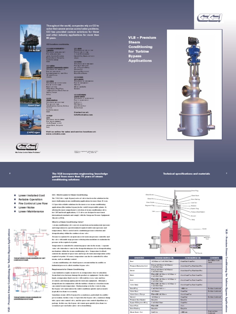 741 VLB Brochure | PDF | Valve | Steam