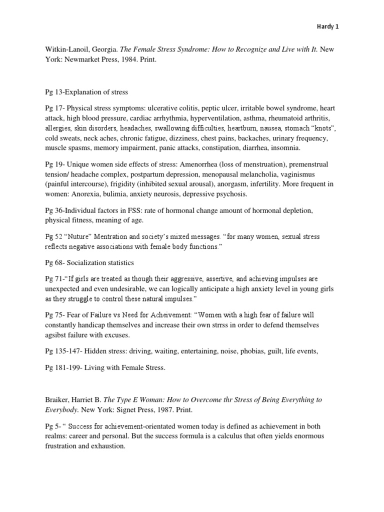 Research Paper Process Work | PDF | Menstruation | Stress (Biology)