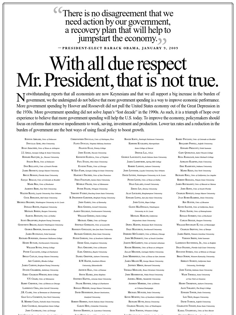 Economic Crisis 2009 (Cato Institute) | PDF | American Recovery And ...