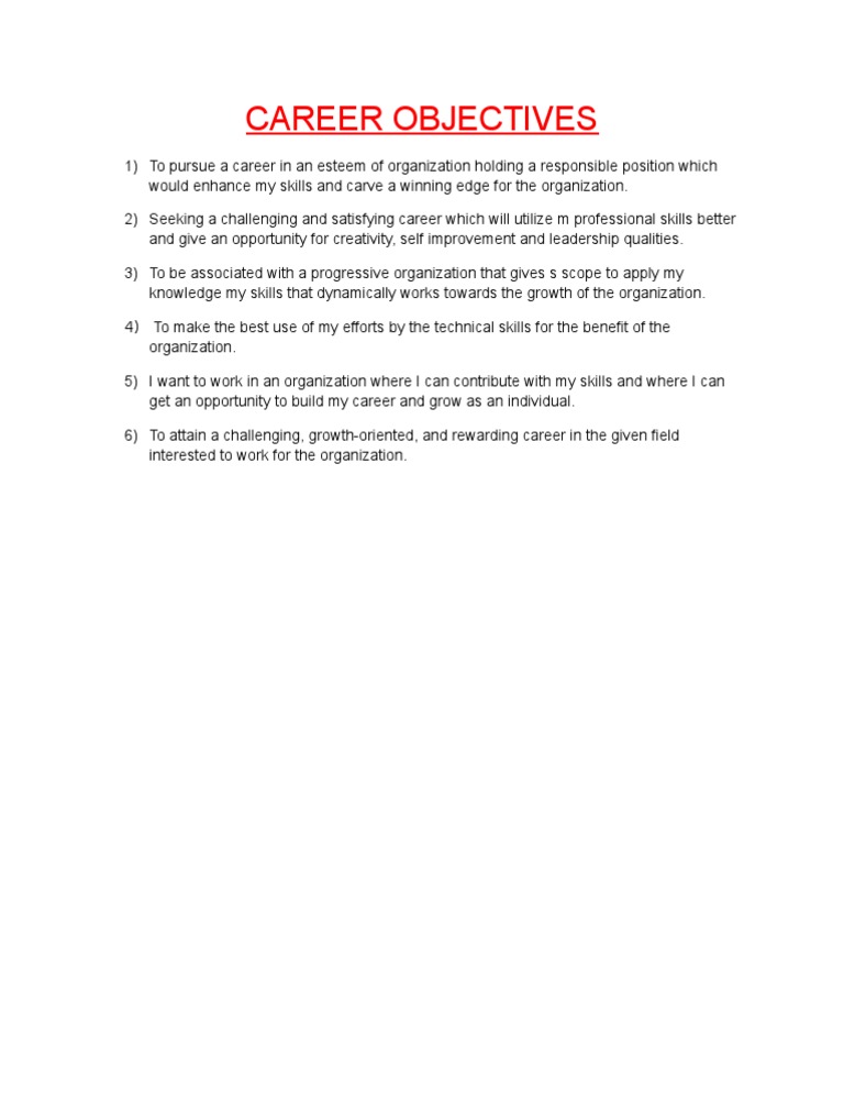 Career Goals for Aspiring Professionals | PDF