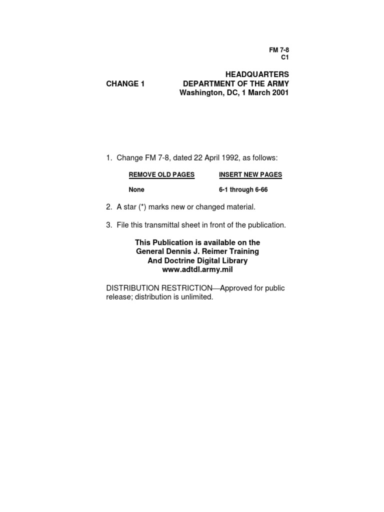 Infantry Rifle Platoon and Squad (FM 7-8) | PDF | Maneuver Warfare ...