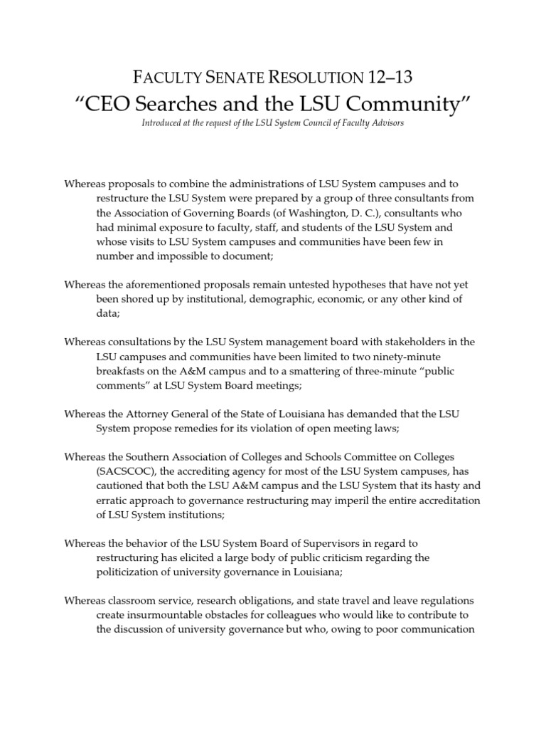 Resolution 12-13 Search and Restructuring | PDF | Public Sphere ...