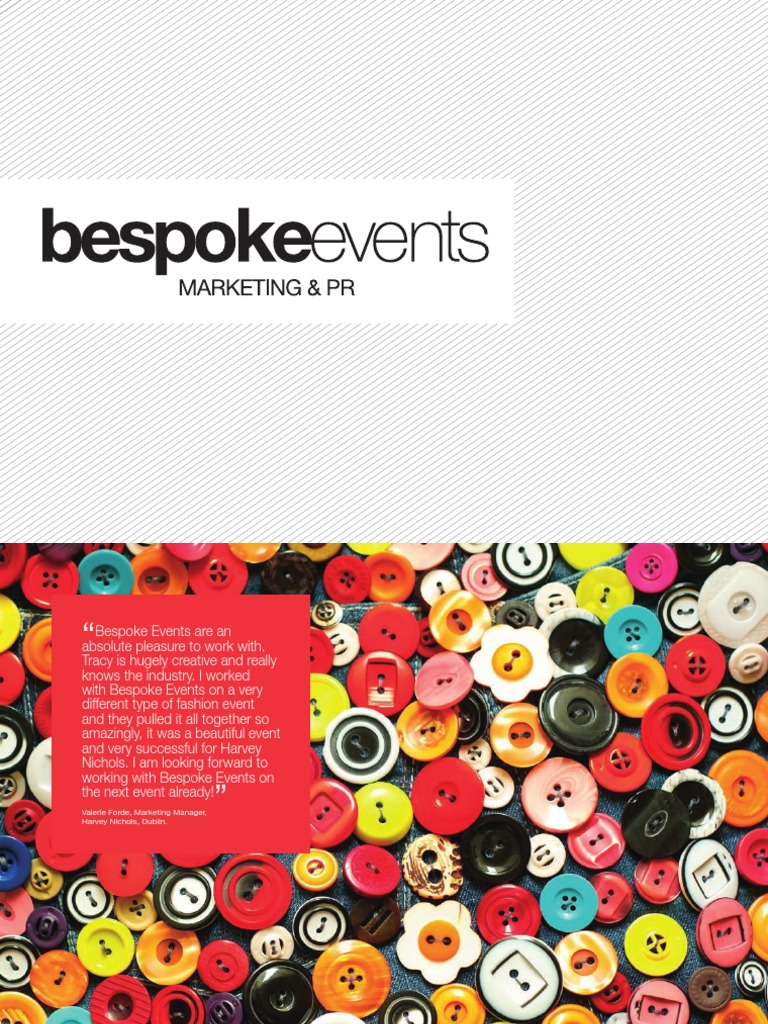 Bespoke Events Presentation | PDF | Public Relations | Brand