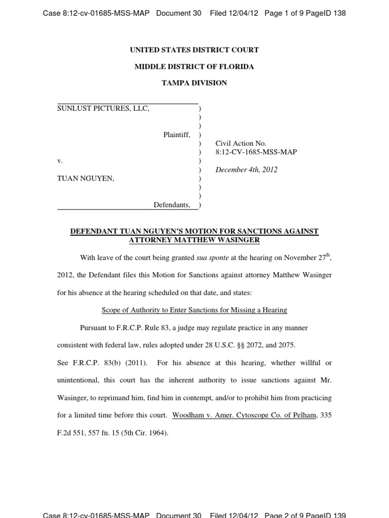 Legal Sanctions Motion Analysis | PDF | Government | Justice