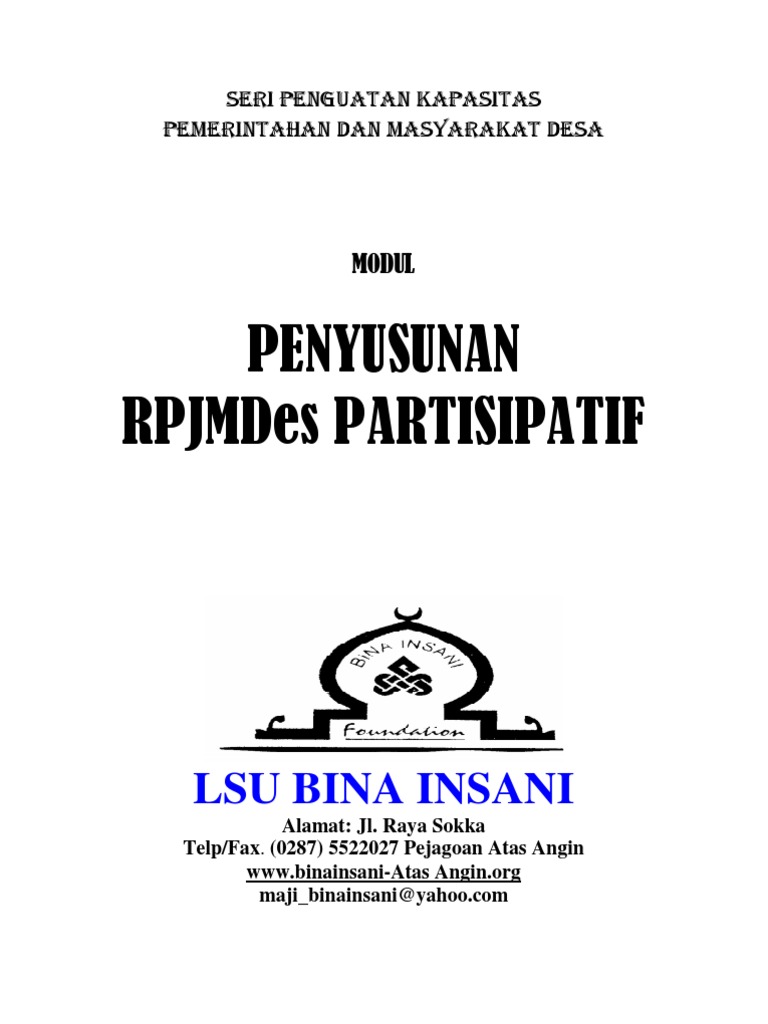 Modul Penyusunan Rpjmdes | PDF