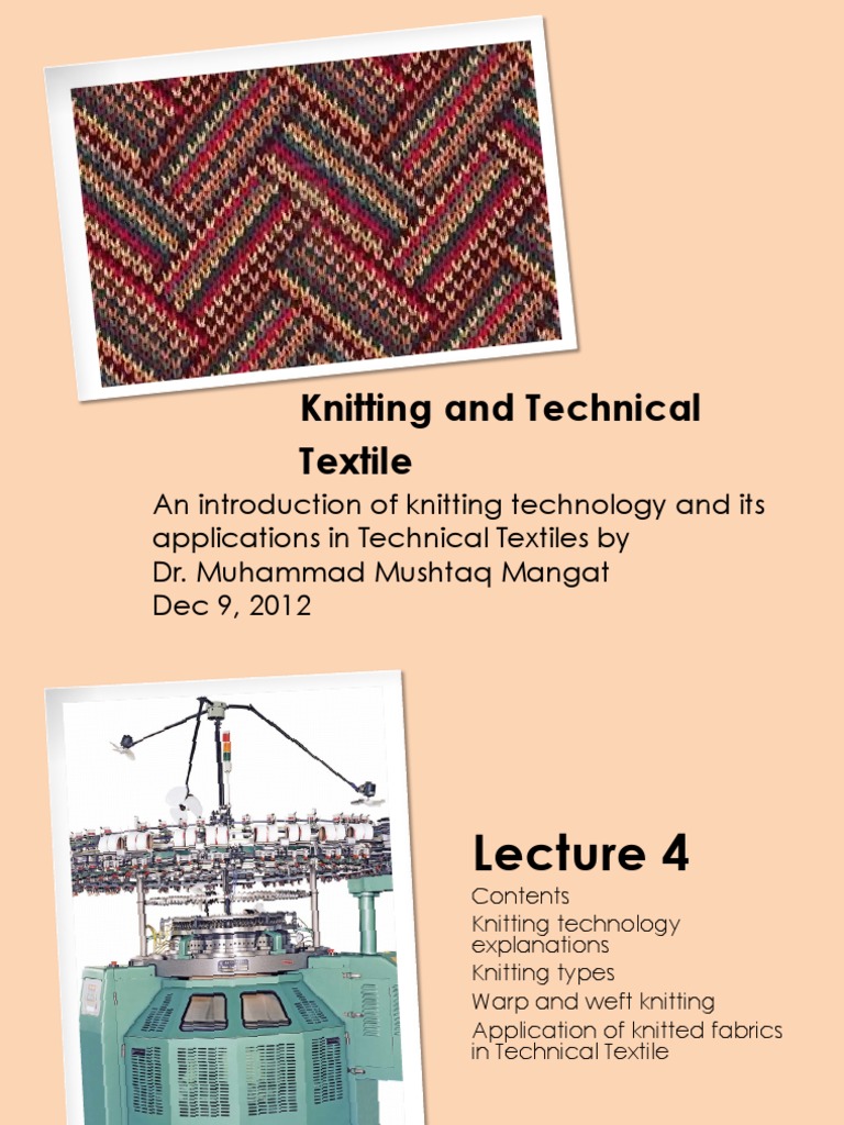 Knitting Technology Introduction | Knitting | Textiles