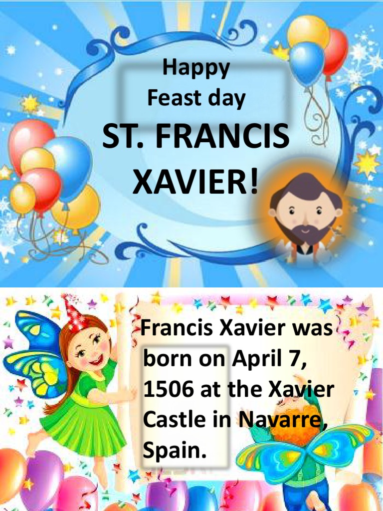 ST Francis Xavier Feastday | PDF