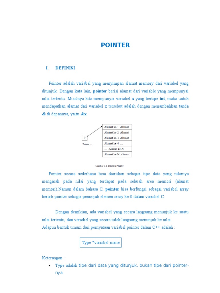 POINTER Dan Contoh program-PENS | PDF