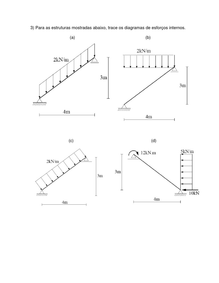 Exercicios Vigas Inclinadas | PDF