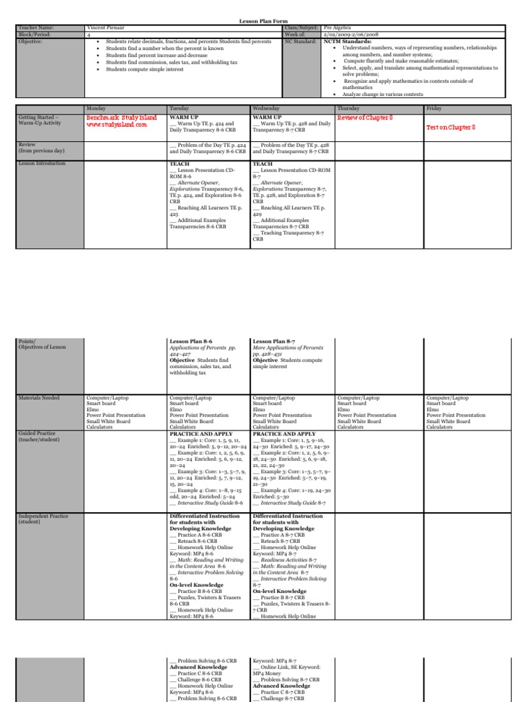 Benchmark: Study Island Review of Chapter 8 Test On Chapter 8 | PDF ...