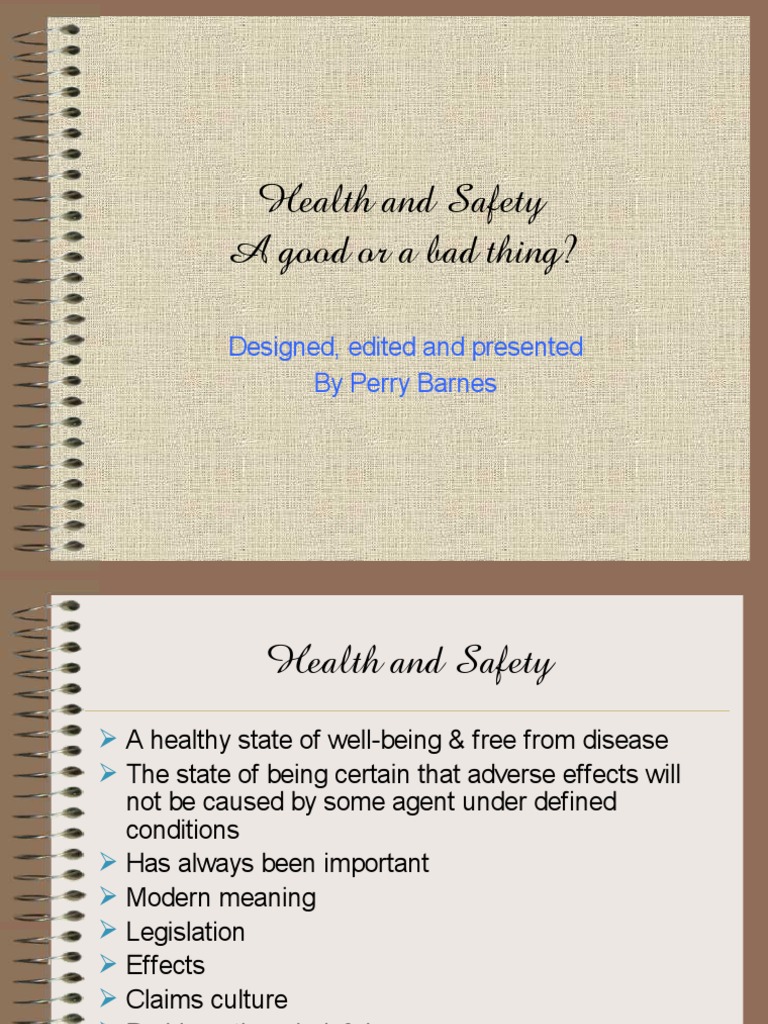 Health and Safety Presentation | PDF | Occupational Safety And Health ...