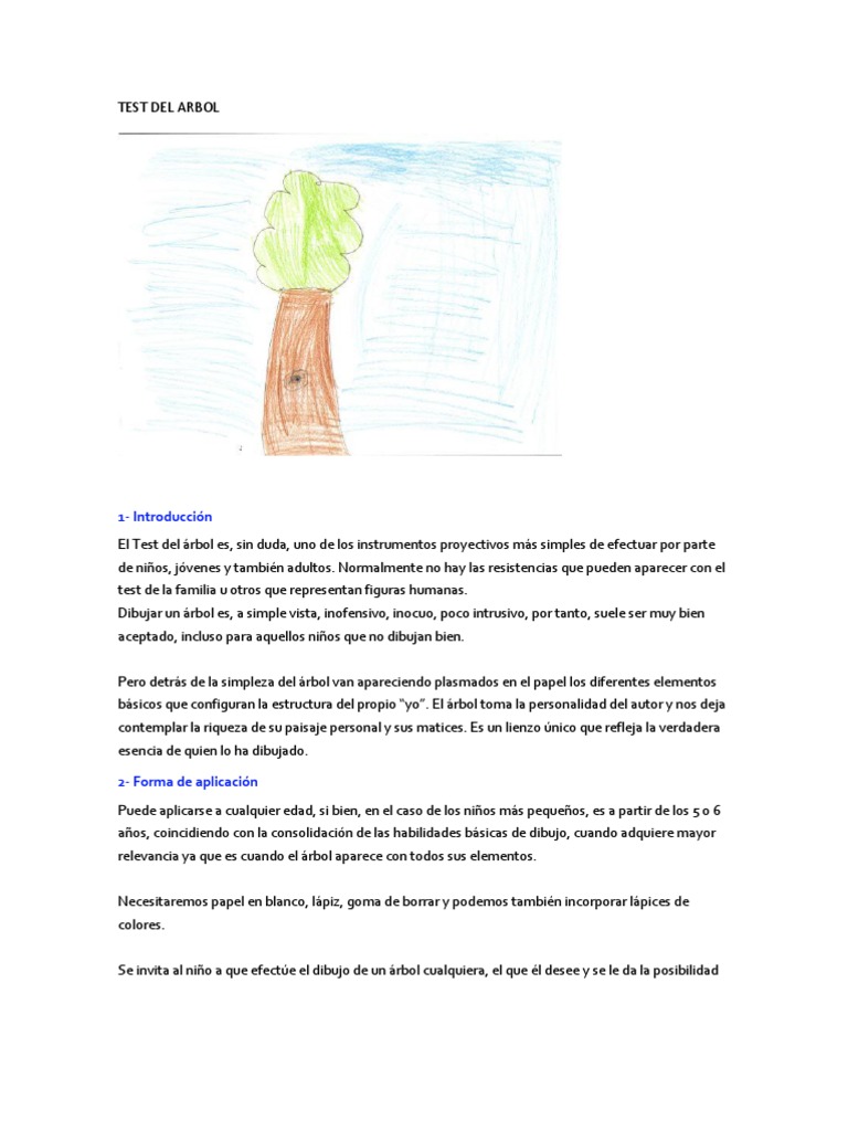 Test Del Arbol | PDF | Arboles | Dibujo
