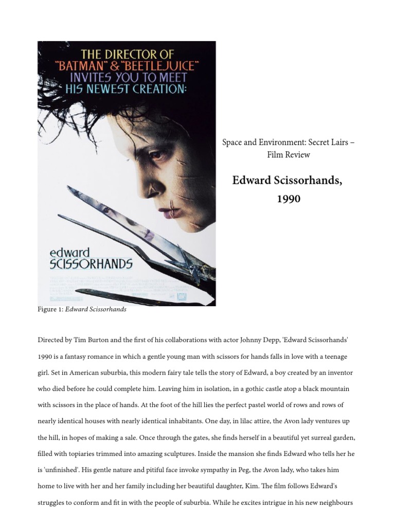 Edward Scissorhands | PDF | Leisure