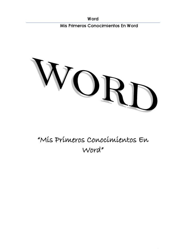 Conociendo Microsoft Office Word | PDF | Microsoft Word | Point and Click