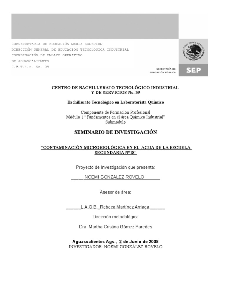 Coliformes en Agua | PDF | Las bacterias | Agua