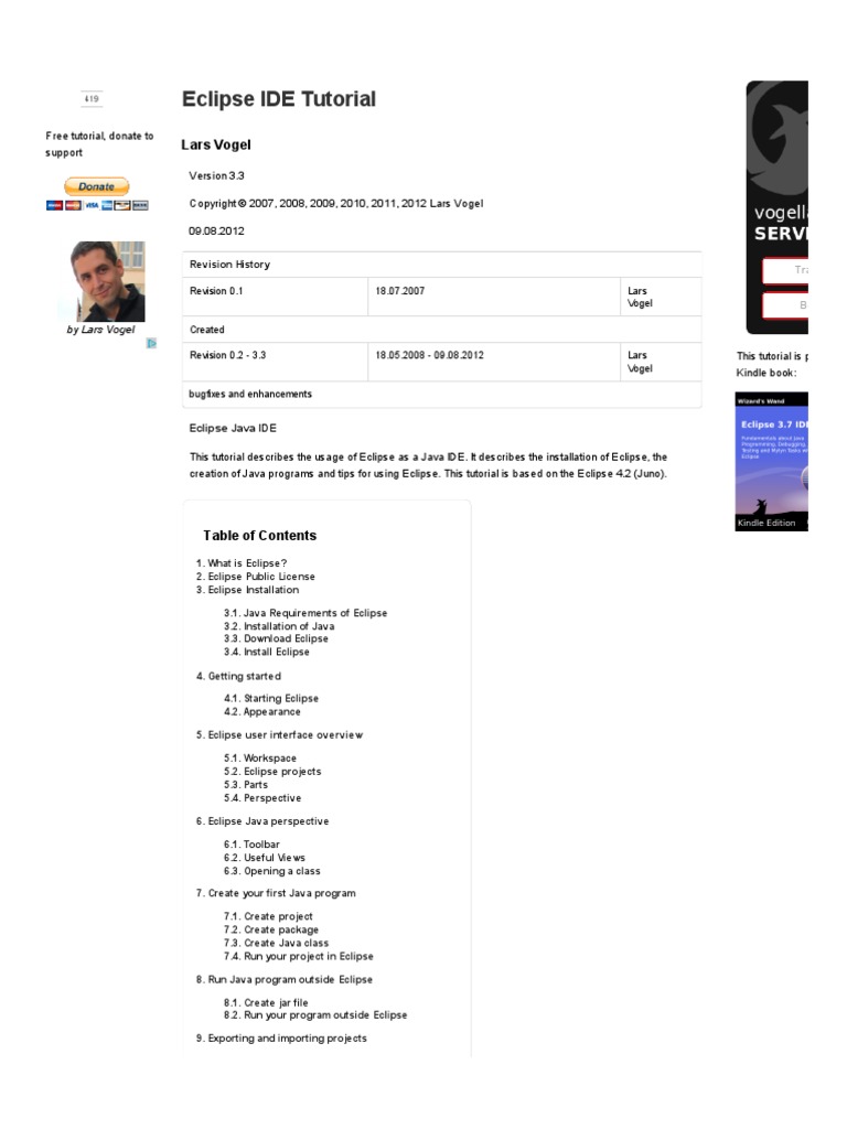 Eclipse IDE Tutorial | PDF | Eclipse (Software) | Java (Programming Language)