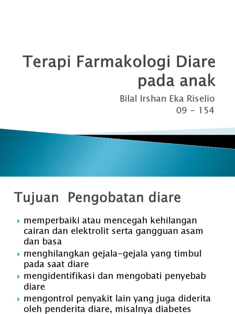 Terapi Farmakologi Diare Pada Anak | PDF
