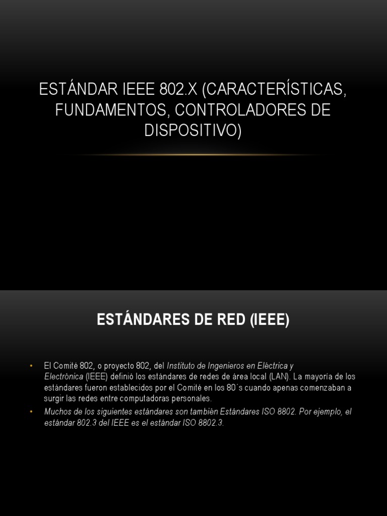 IEEE 802: Estándares de Redes LAN y MAN | PDF | Red de computadoras | Estándares informáticos