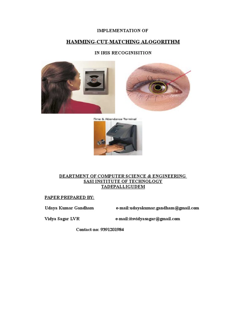 Hamming Cut Matching Algorithm | PDF | Biometrics | Authentication Hamming Cut Matching Algorithm | PDF | Biometrics | Authentication