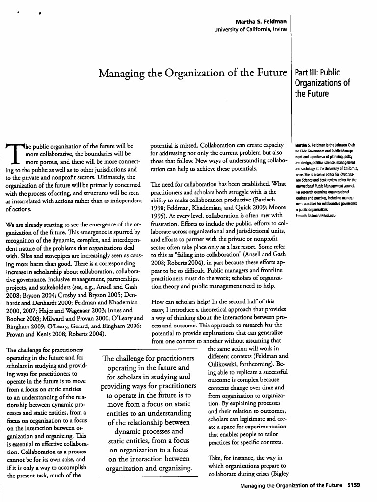 Managing Future Organization | PDF | Public Administration | Empowerment