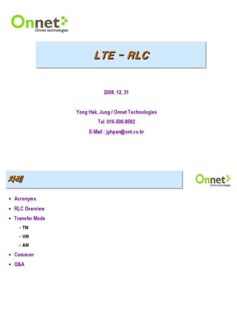 Lte RLC | PDF | Science & Mathematics