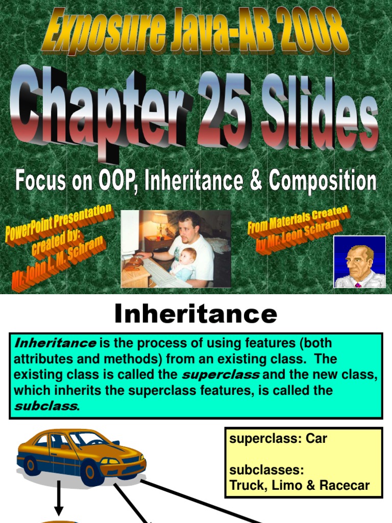 Slides 25 Pdf Inheritance Object Oriented Programming Class Computer Programming