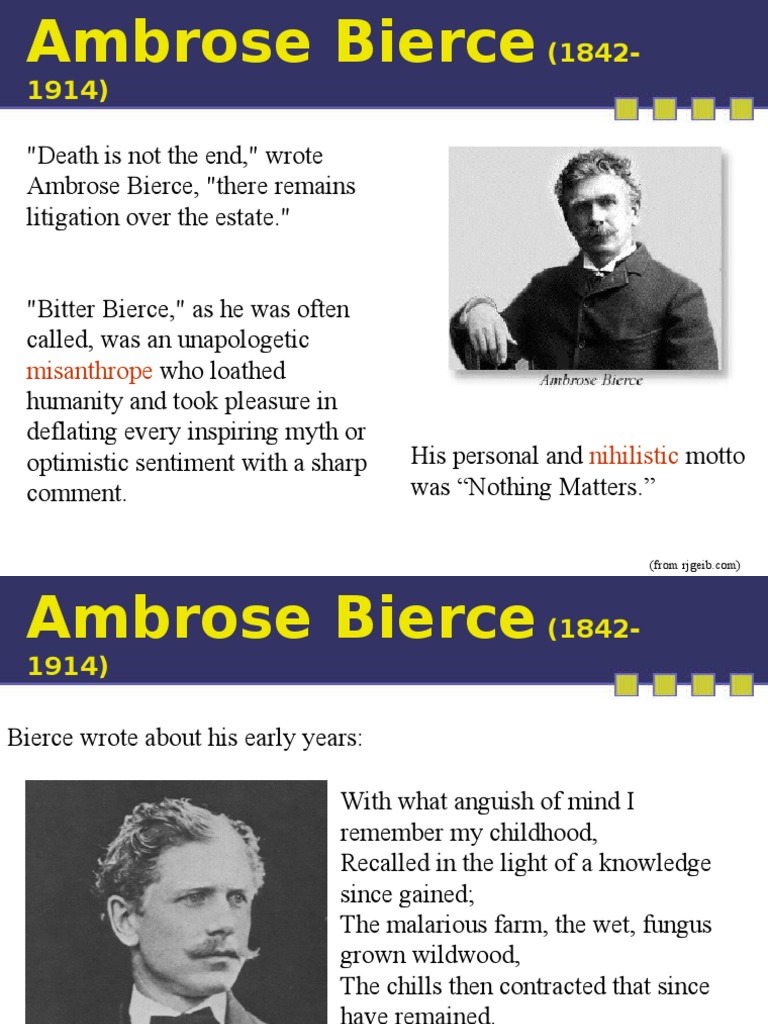 Ambrose Bierce: Life, Death, and Legacy | PDF