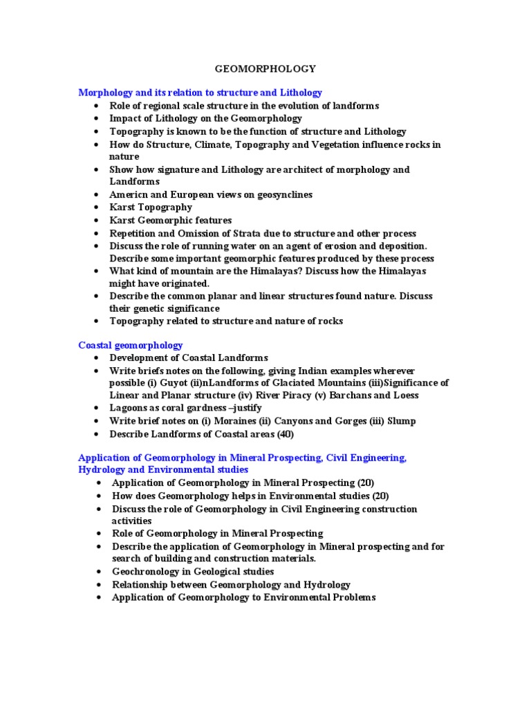 Geo Morphology | PDF | Geomorphology | Geographic Information System