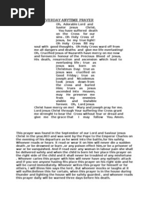 Holy Cross Prayer Printable