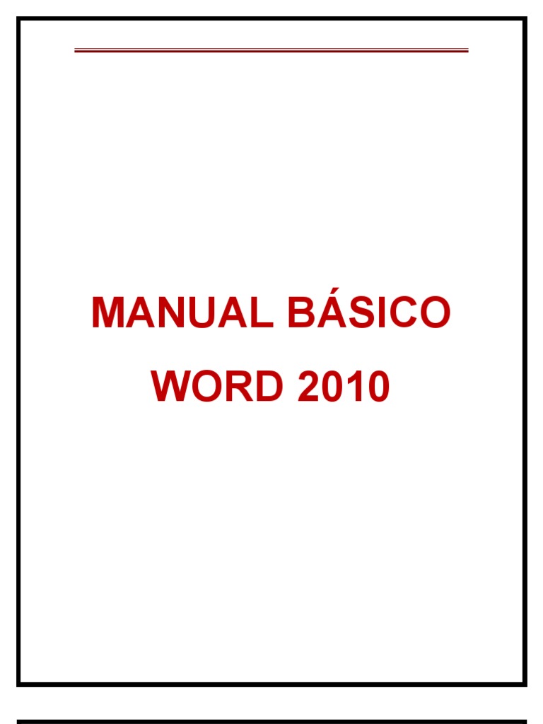 Manual de Word 2010 | PDF | Microsoft Word | Archivo de computadora Manual de Word 2010 | PDF | Microsoft Word | Archivo de computadora