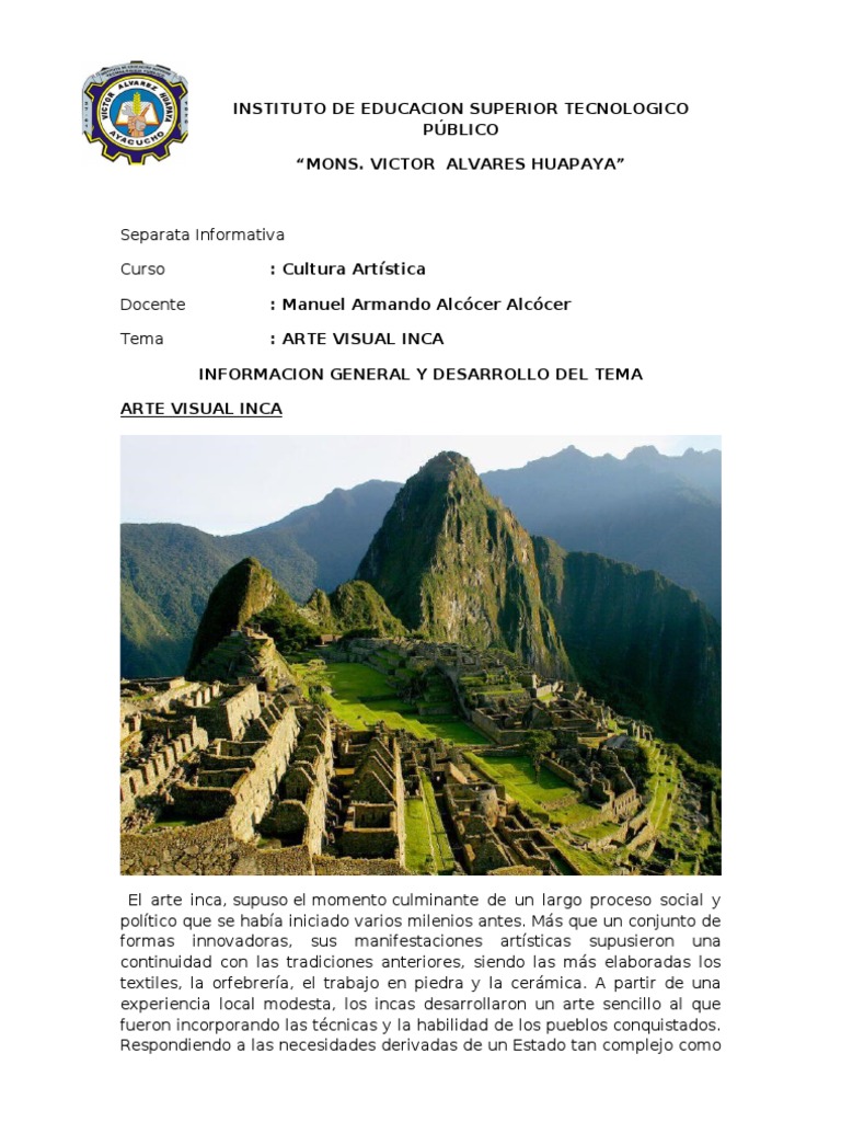 Copia de ARTE INCA INSTITUTO DE EDUCACION SUPERIOR TECNOLOGICO PÚBLICO ...