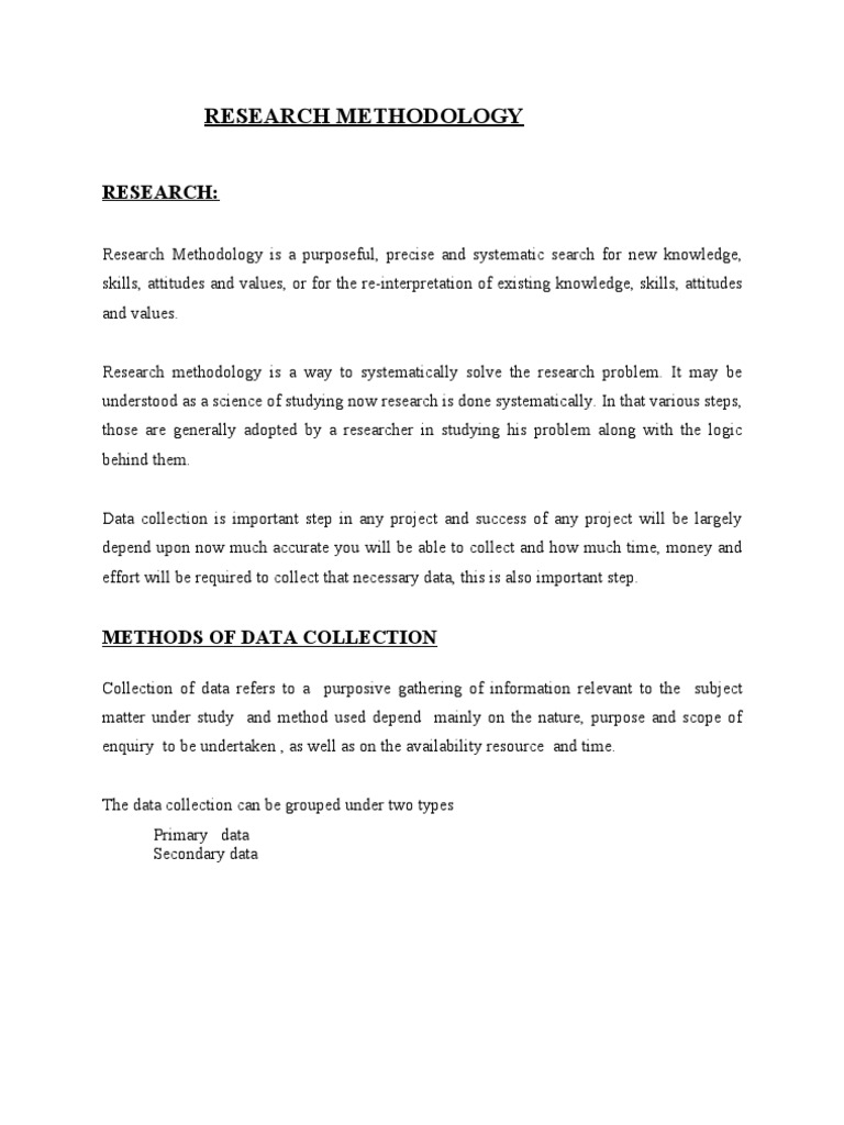 Research Methodology | PDF