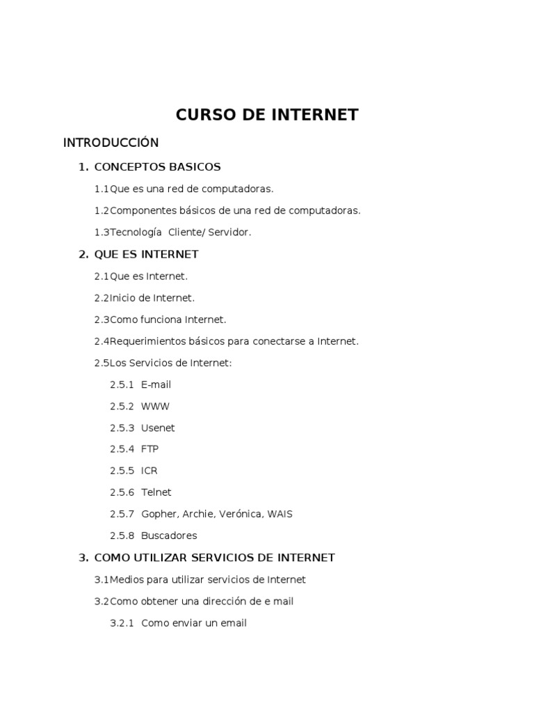 Curso De Internet Pdf