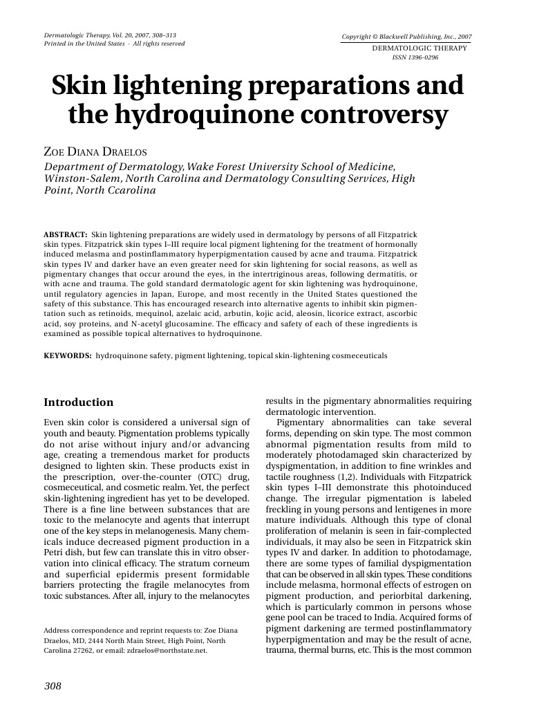 Skin Lightening Preparations | PDF | Chemicals | Wellness