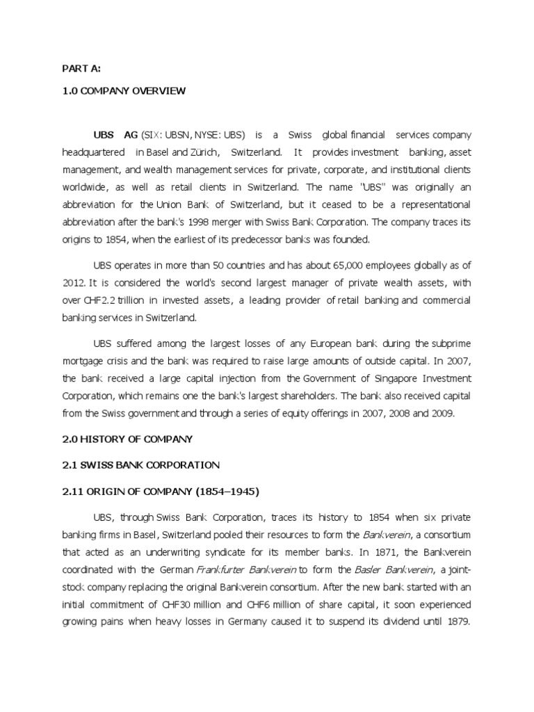 Ubs | PDF | Ubs | Financial Services