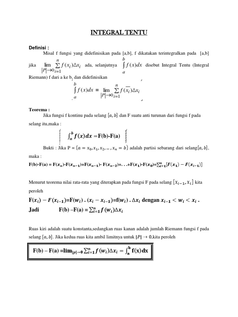 Materi Kalkulus 2 (Integral) | PDF | Komputer