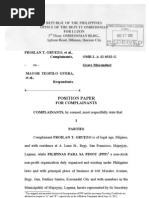 Position Paper On Administrative Case Involving The Iloilo City ...
