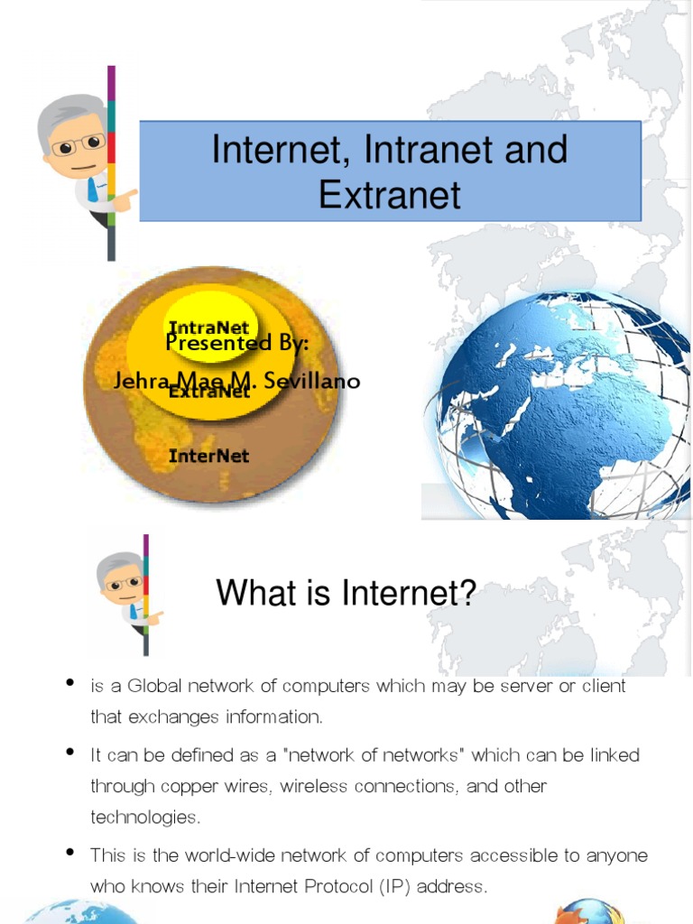 Internet, Intranet and Extranet | Virtual Private Network | Computer ...