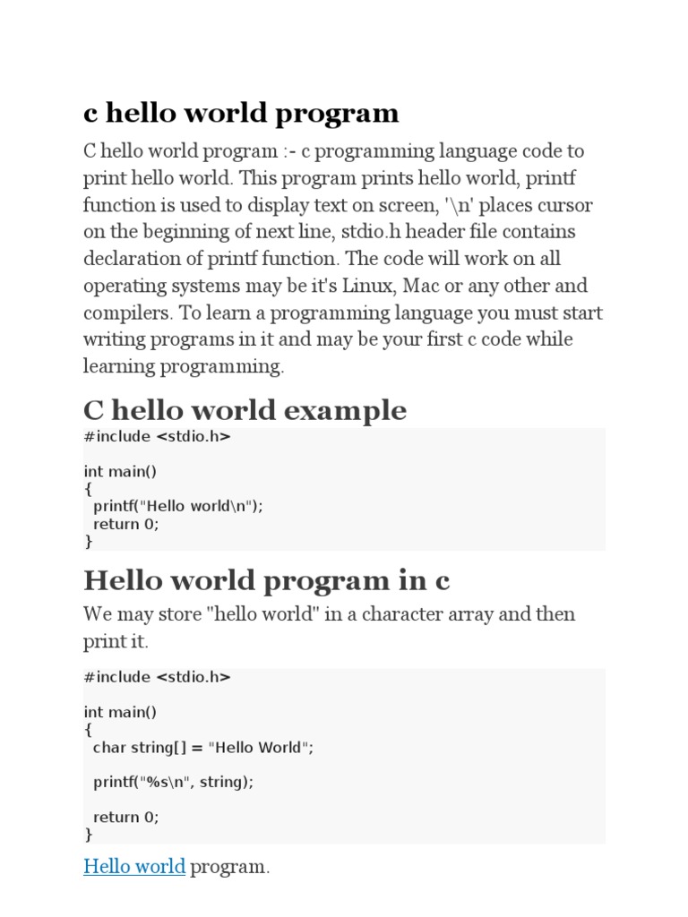 C Programs | Download Free PDF | C (Programming Language) | String ...