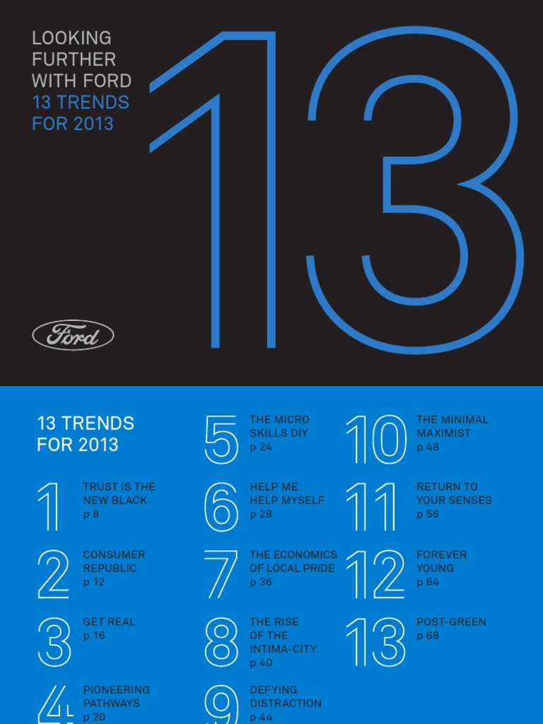 Looking Further With Ford: 13 Trends For 2013 | PDF | Airbnb | Brand