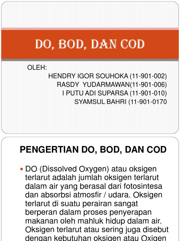 Presentasi Do, Cod Dan Bod | PDF