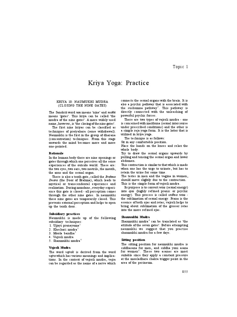 Kriya 10 | PDF | Kundalini | Prana