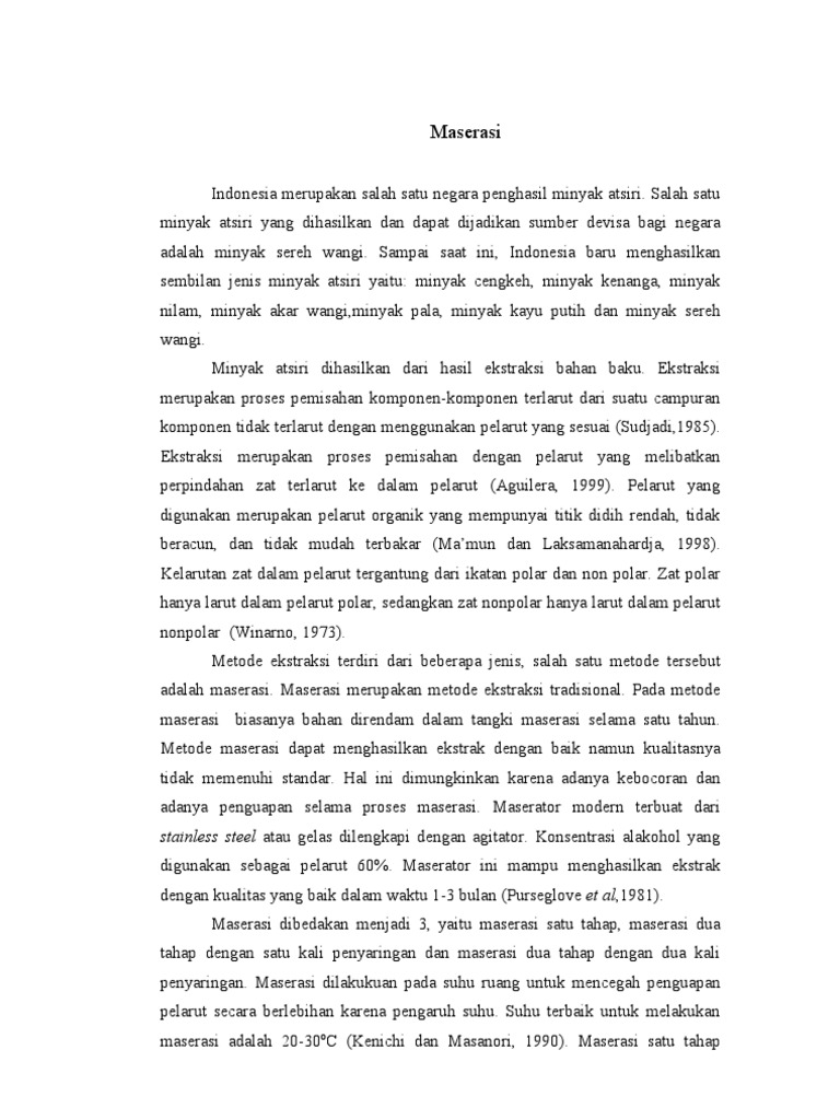 Makalah Maserasi | PDF