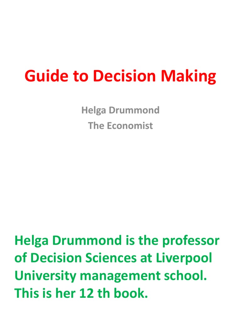 Guide To Decision Making | PDF
