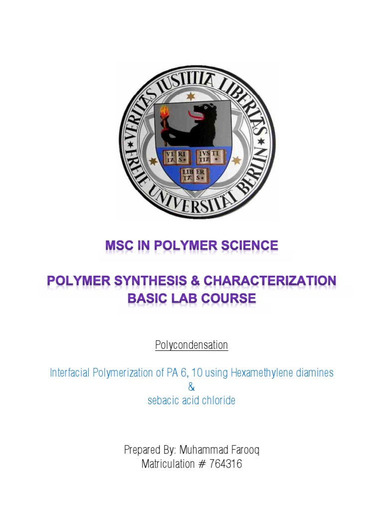 Interfacial Polymerization of Nylon 6,10 | PDF