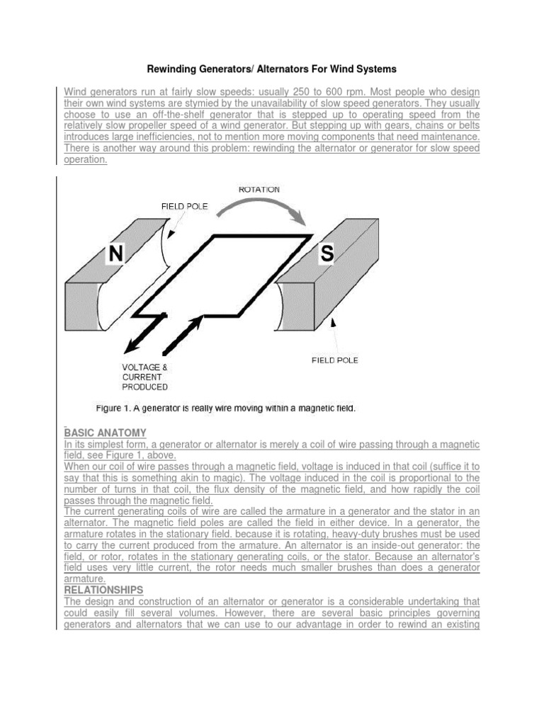Rewinding Generators | PDF | Inductor | Components