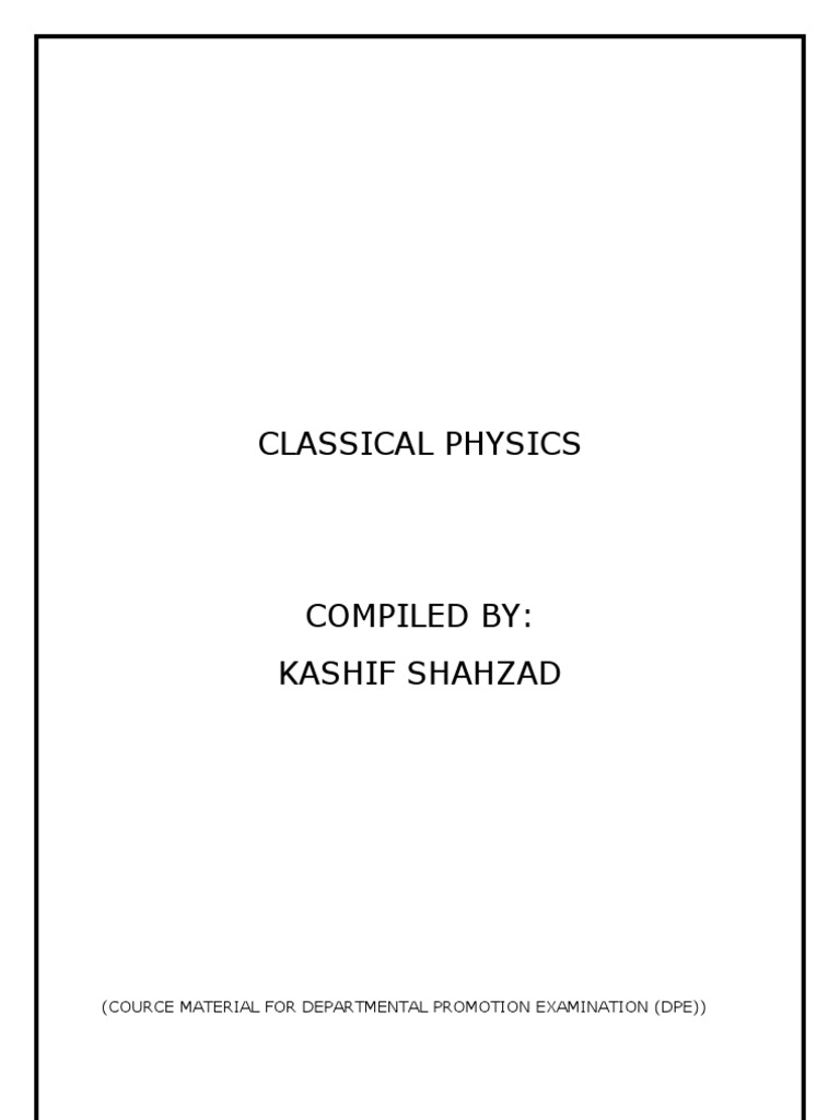 Classical Physics | PDF | Acceleration | Velocity