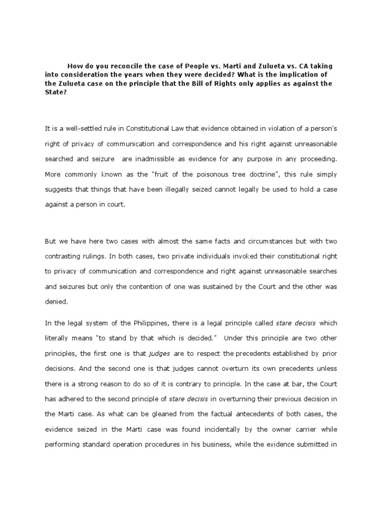 Constitutional Law Essay | PDF | Precedent | Fourth Amendment To The ...